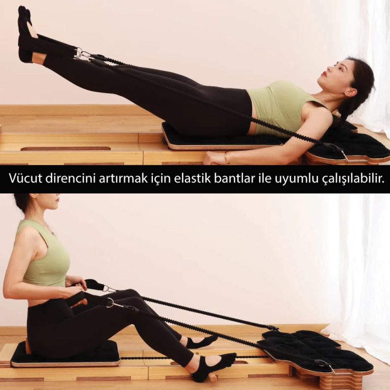 Profesyonel Reformer Pilates Aleti – Ahşap Gövde, Ayarlanabilir Yaylı ...
